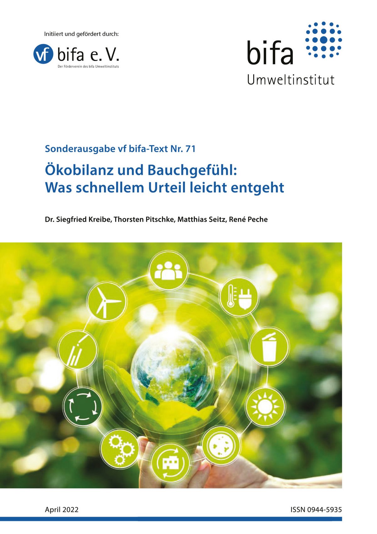 Sonderausgabe vf bifa-Text Nr. 71: Ökobilanz und Bauchgefühl: Was schnellem Urteil leicht ...